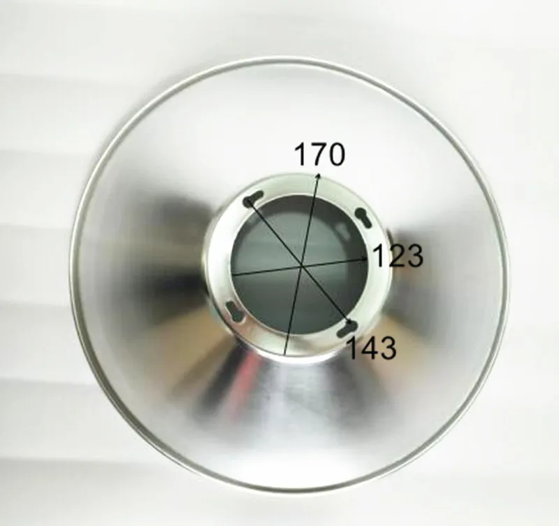 Lampshade Factory Spinning Aluminum Reflector 90 Degree Beam Angle