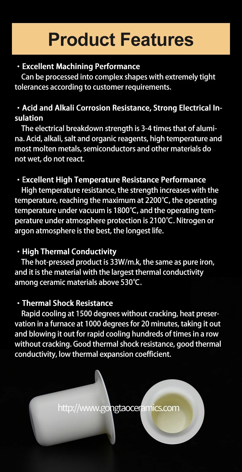 Best Selling High Temperature Resistance 99.99% Pyrolytic Boron Nitride ...