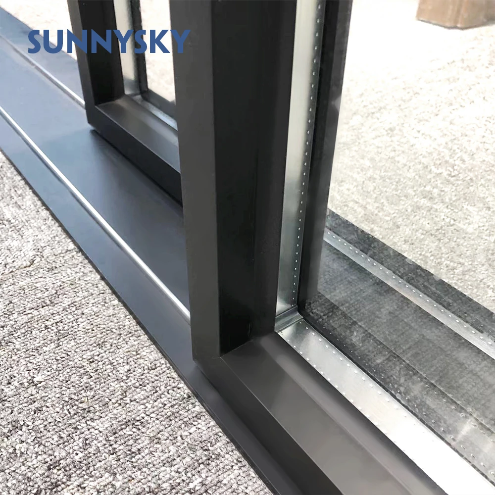 Sunnysky Commercial Modern Shop Storefront Sliding Glass Doors Aluminum ...