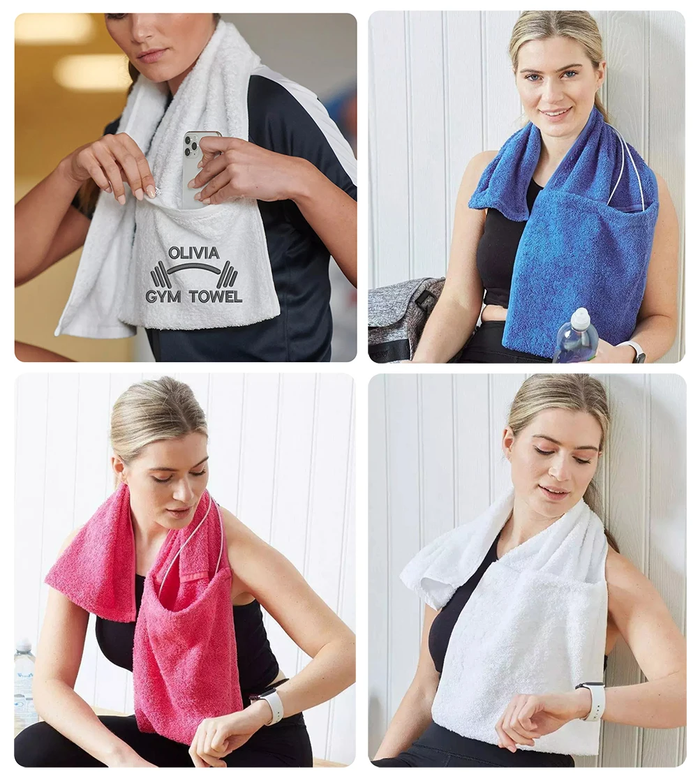 Custom Cotton Fast Drying Fitness Sweat Sport Gym Hooded Towels with ...