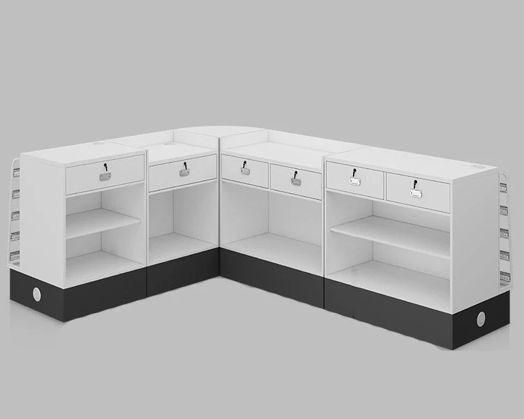 Customized Commercial Steel and Wood Check Grocery Store