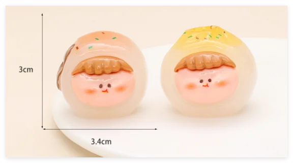 Kawaii Tiny Squishy Doll Miniature Resin Ornaments