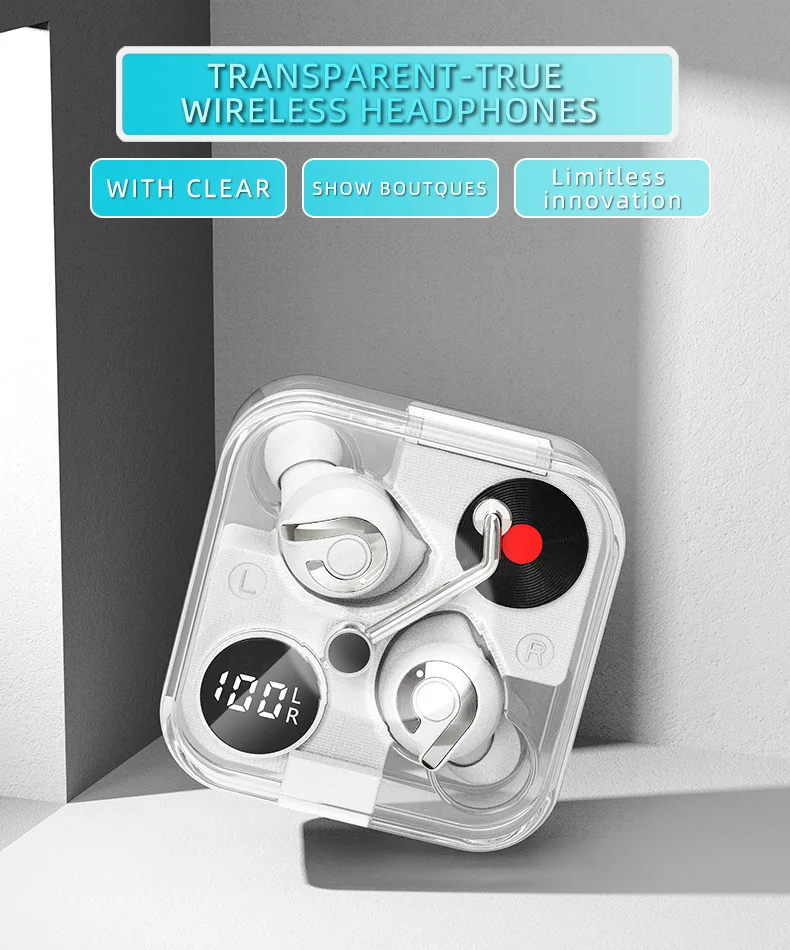 Stereo Tws Wireless Earphones Lcd Display Earbuds Wireless Headphones ...