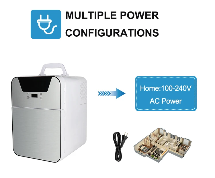 Portable 26L Compressor Freezer Small Fridge Bar Mini Refrigerator Can ...