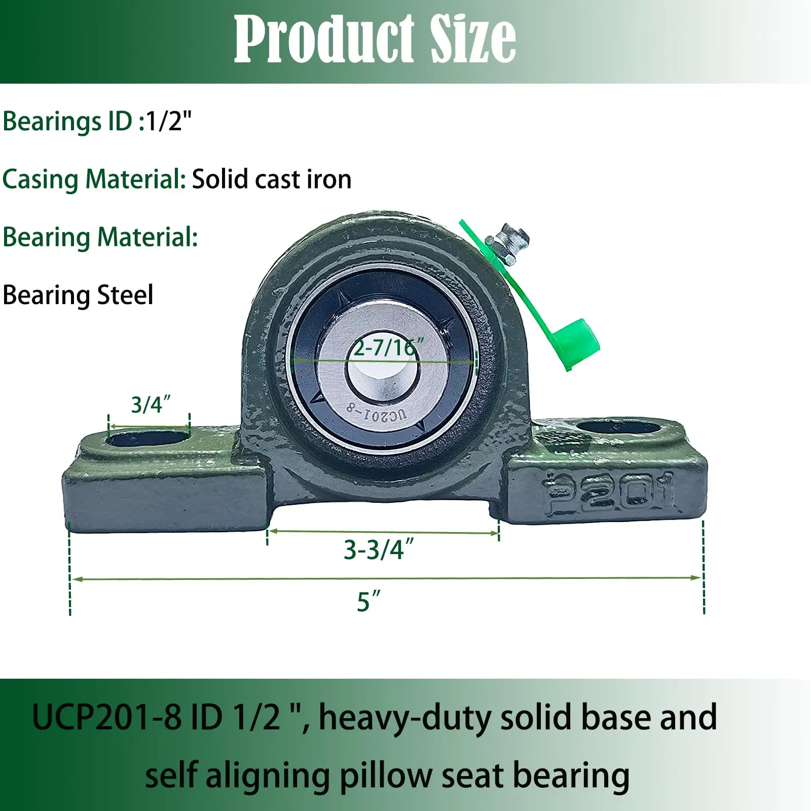 Mtzc High Quality Factory Ucp201 Chrome Steel Bearing Pillow Block ...