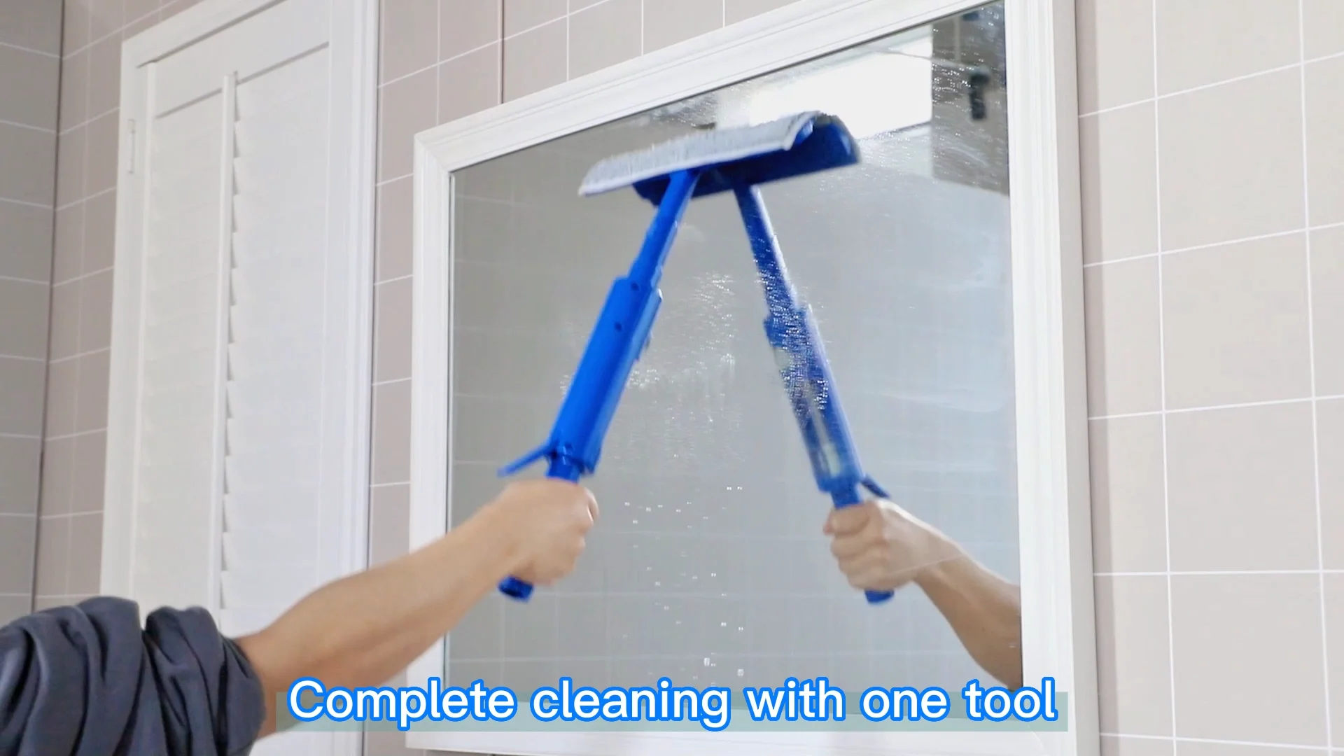 Jesun 3 In 1 Double-sided Window Cleaner Glass Wiper With Build-in ...