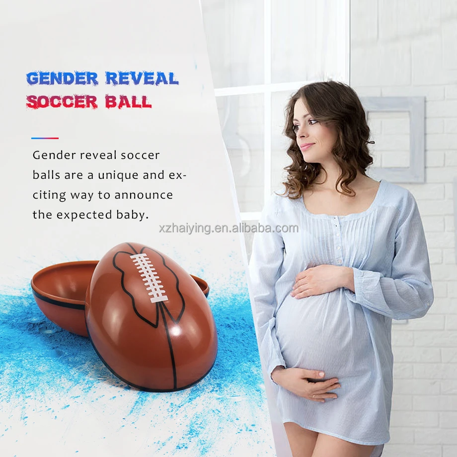 Baby Boy Girl Gender Reveal Ball Powder Gender Reveal Football Rugby ...