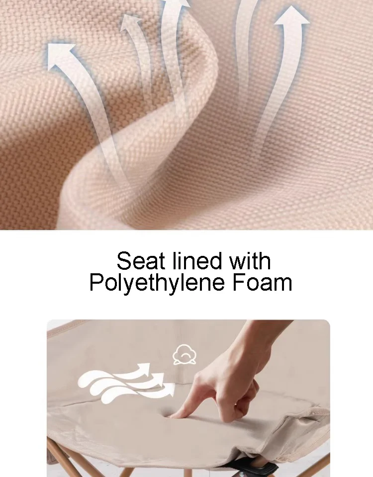 BRS Outdoor Folding Travel Moon Chair - Portable Camping Chair