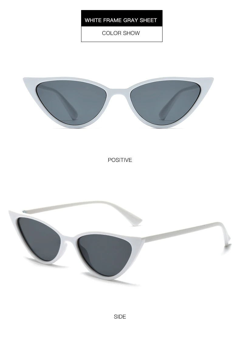 Women Sexy Cat Eye Retro Sunglasses Small Triangle Sunglasses Female ...