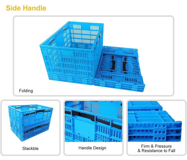 Affordable Collapsible Transport Plastic Vegetable Fruit Crates Folding ...