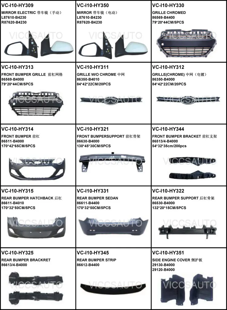 OEM 86612-B4400 for HYUNDAI I10 2014 SEDAN AUTO CAR REAR BUMPER STRIP