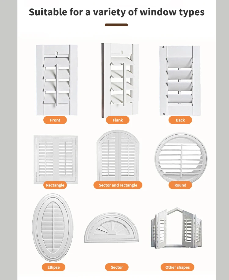 Wholesale High Quality Interior Window Shutters - PVC