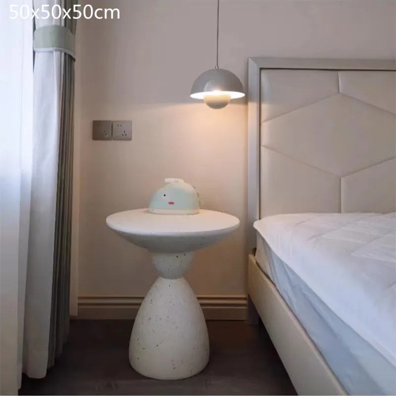 Modern Creative White Corner Table for Living Room & Bedroom