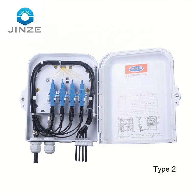 8 Ports FTTH PC ABS ODP Fiber Distribution Box - IP65