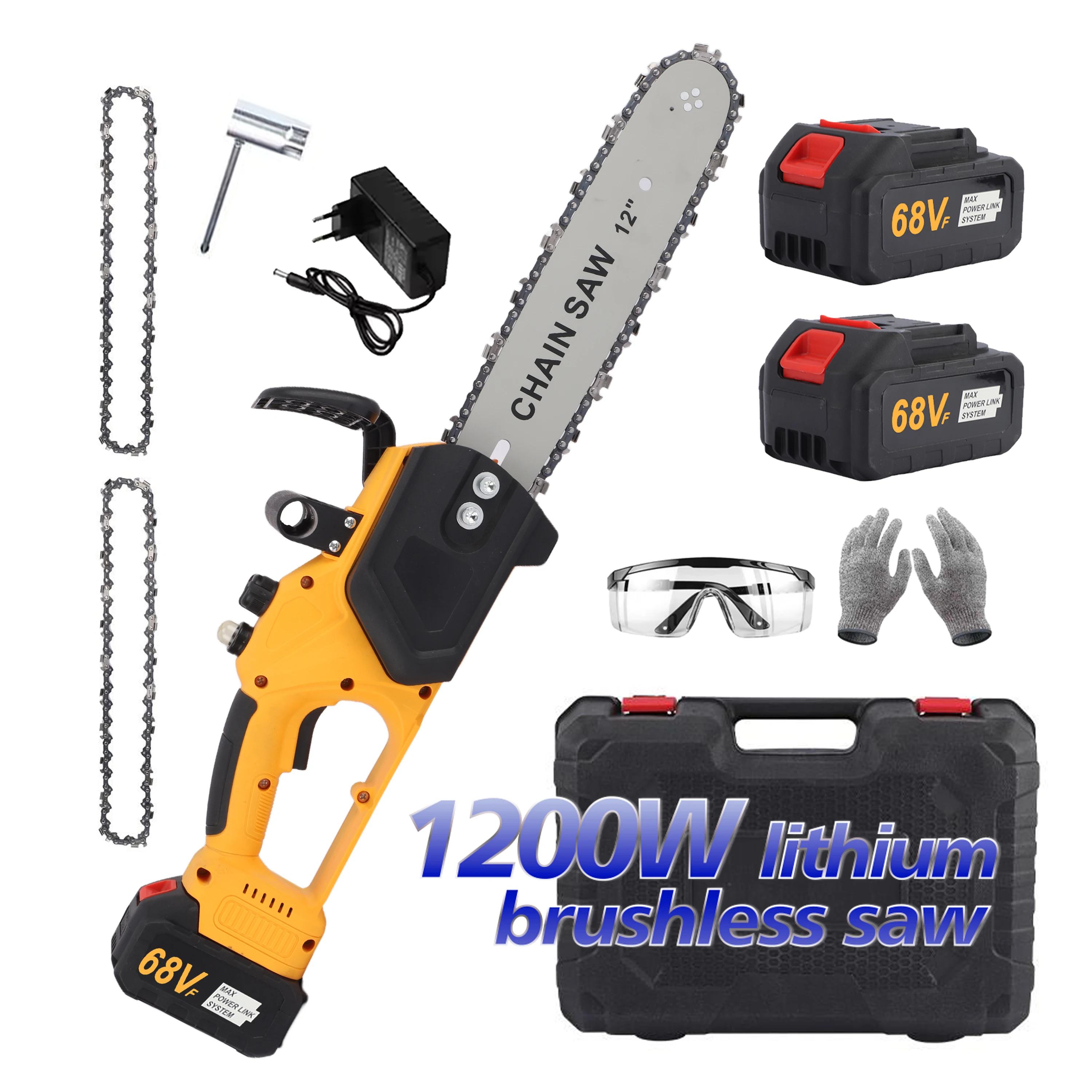 68V Brushless 12inch Electric Saw Plug-in High-power Household ...