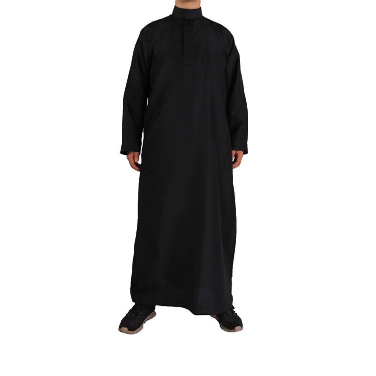 Custom Arabic Dubai Islamic Clothing Men's Thawb Jubba Long Sleeve ...