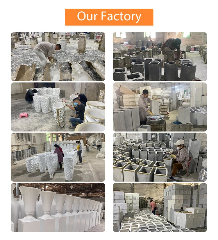 Tall Vertical Garden Pots Indoor Outdoor Large Planter Nordic Flower ...