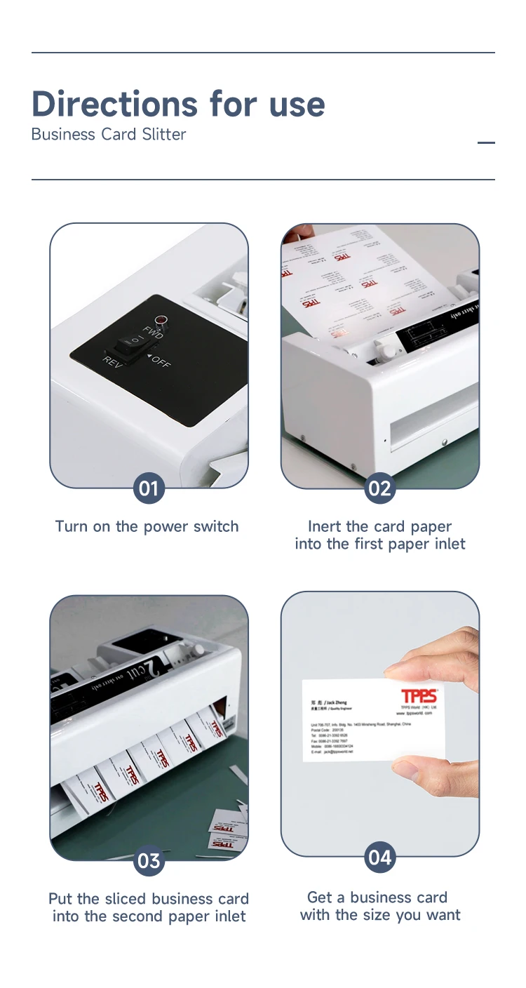 Tpps Pfc100 Automatic Name Card Slitter Business Card Cutting Machine ...