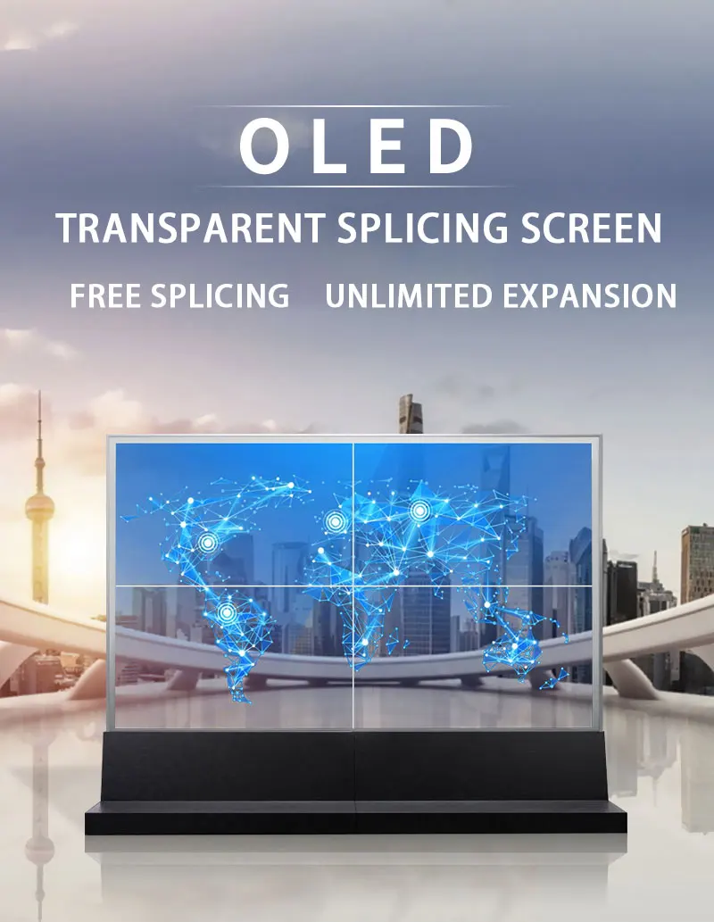 Ultra Thin Transparent Oled Display Floor Standing Digital Signage And ...