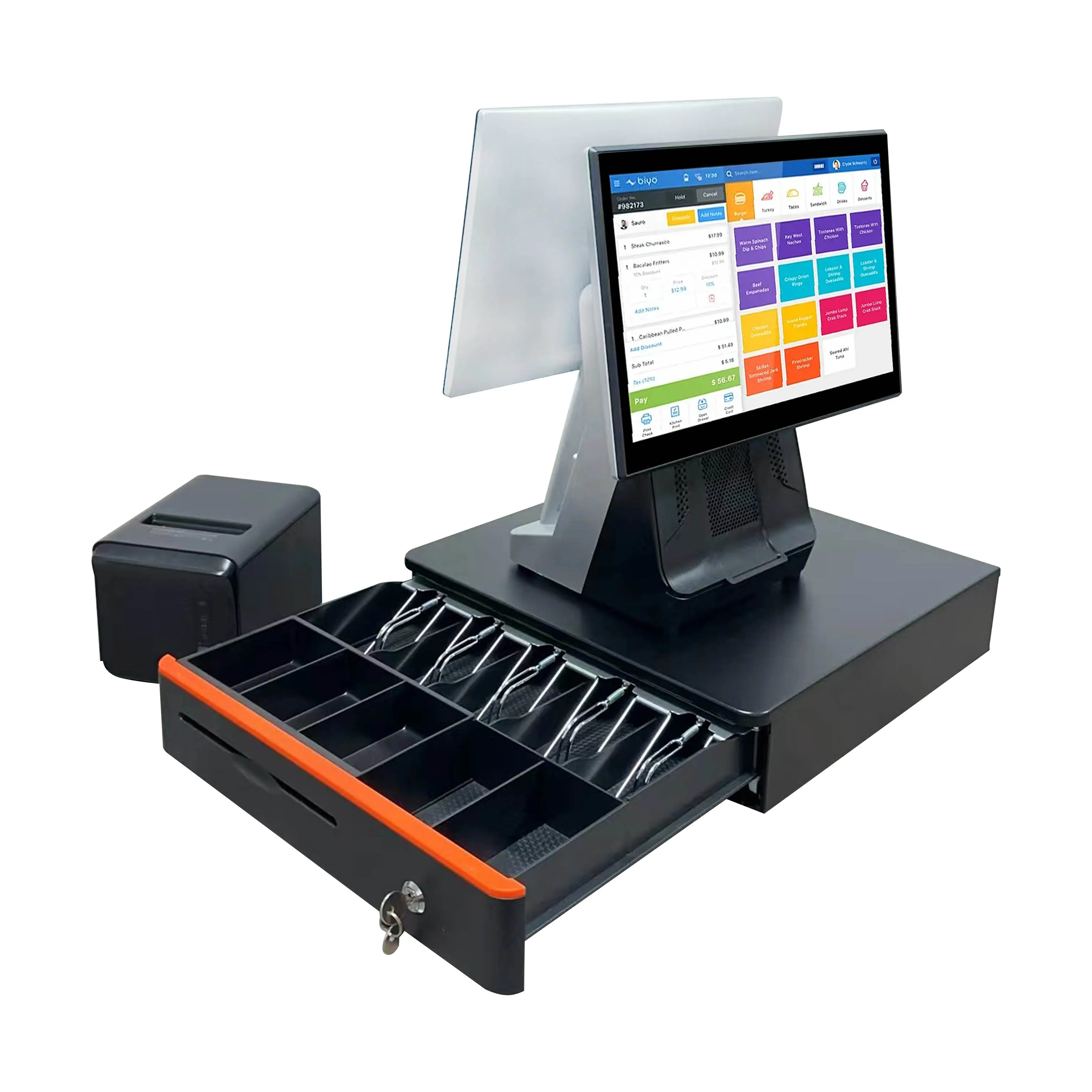 New 15.6 Inch Pos Touch Screen Pos Machine System All In One Cash ...