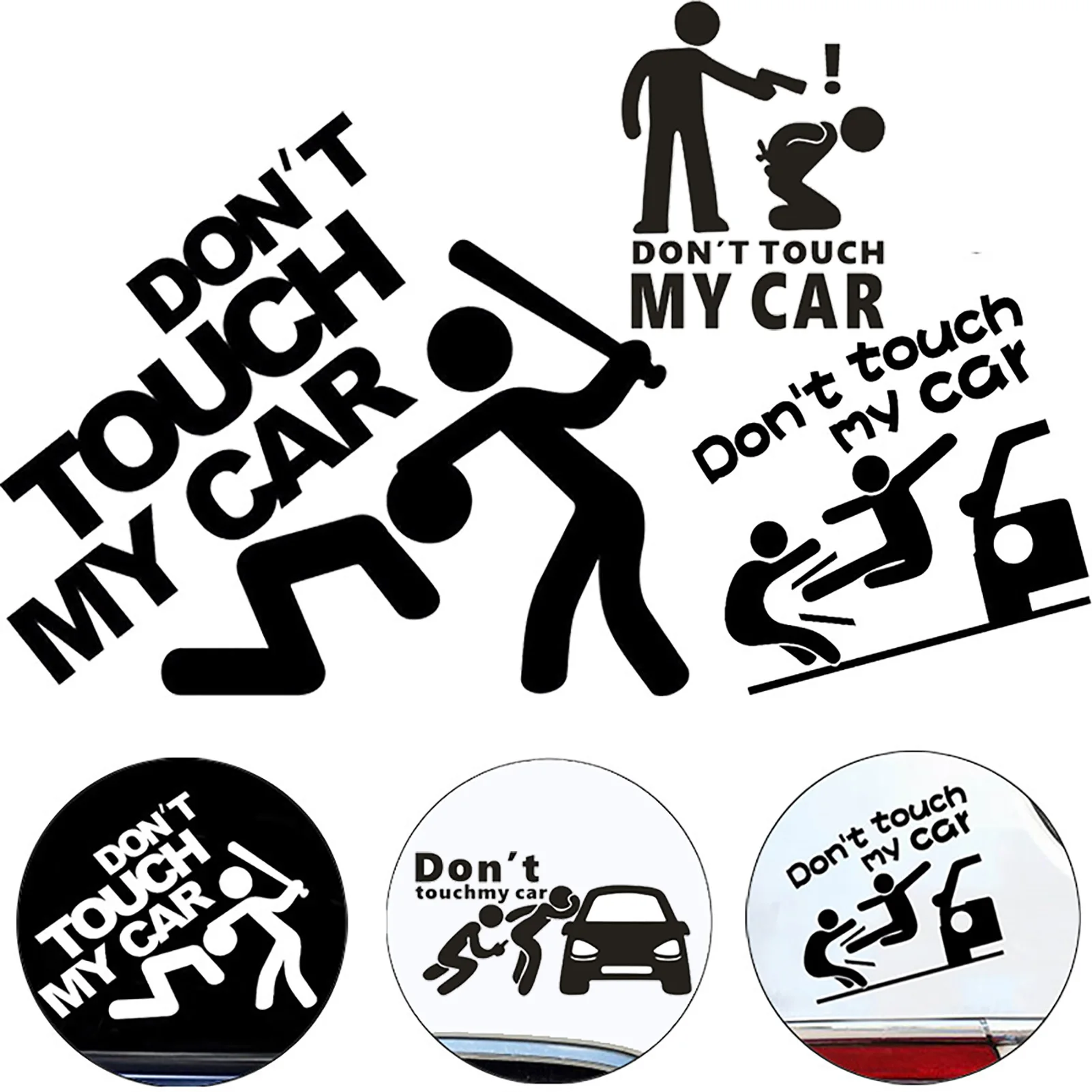 Funny Car Sticker Dont Touch My Car Decals Stickers Creative Auto Decal ...