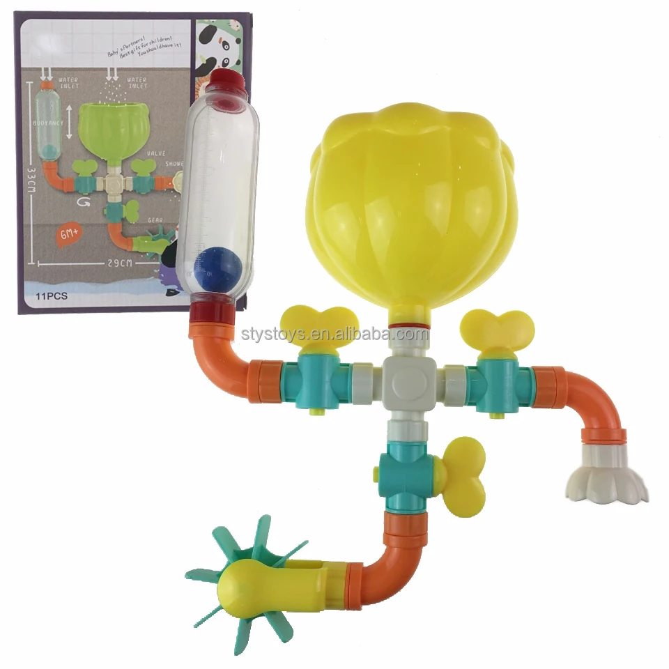 Engaging Stem Bathtub Toys Original Pipes Building Toys Set Waterworks ...