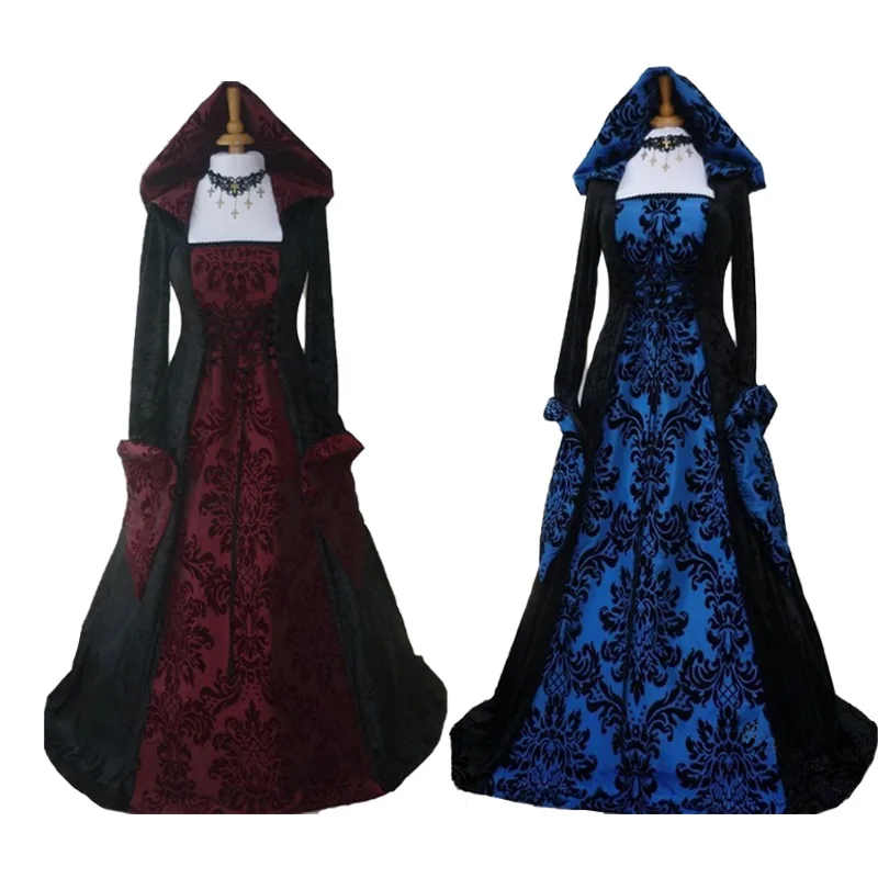 Baige Halloween Costume Witch Medieval Dress Female Adult Plus Size ...