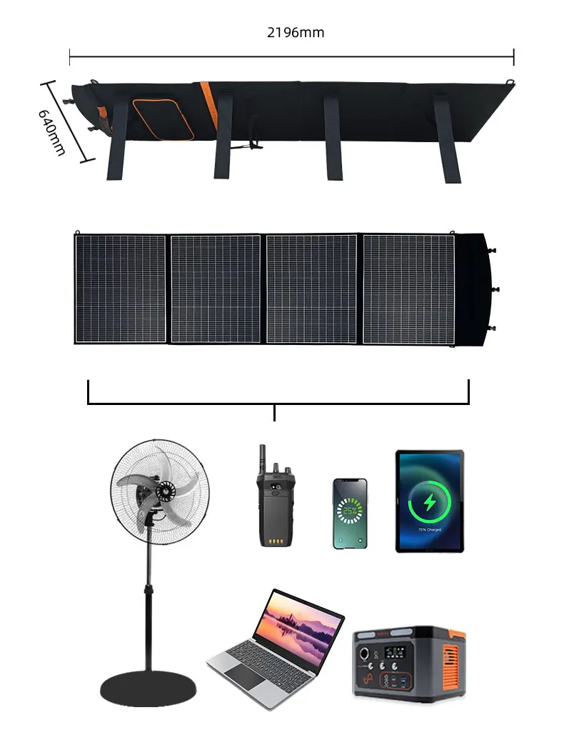 5v 100w 220w 400w Thin Film Solar Panel Battery Flexible Portable ...