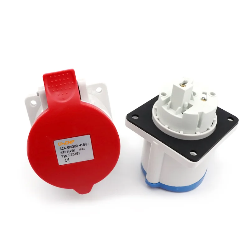 Chenf Flush Mounting Socket 3 Phase 400v 3 Pin 4 Pin 5 Pin 16a 32a 63 ...