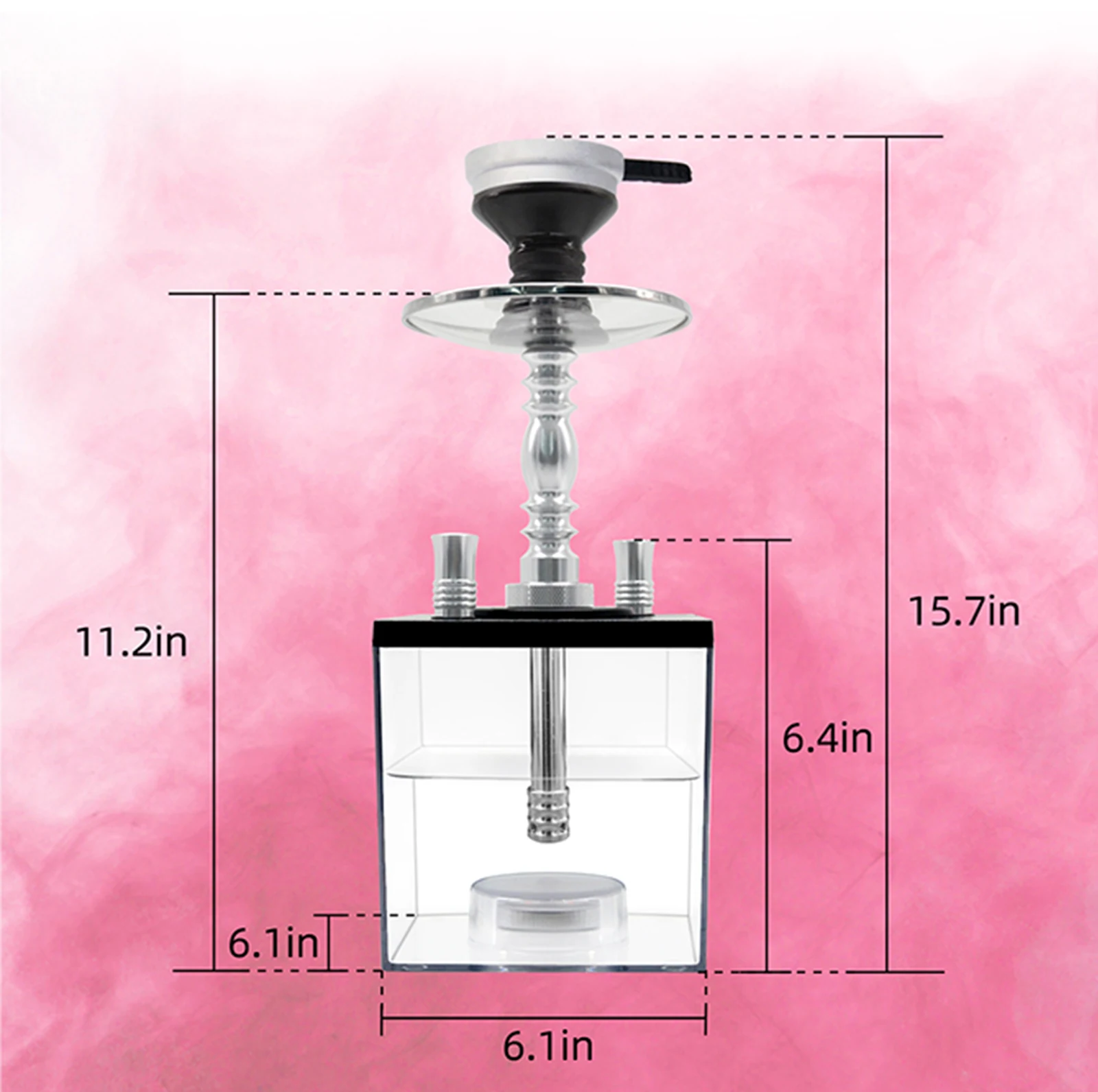 Cheap Wholesale Custom Hookah Cube Model Made Of Acrylic Hookah With ...