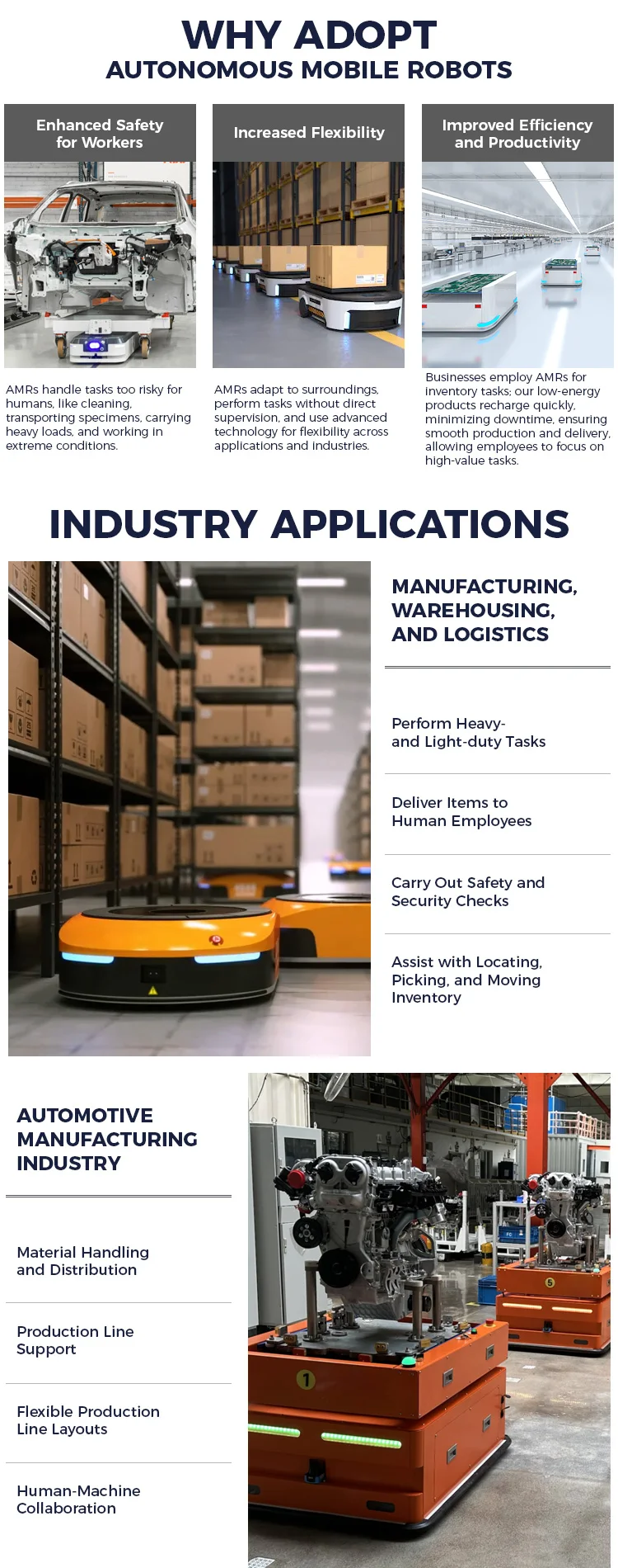 Autonomous Mobile AMR AGV Robot - 800kg Load Handling