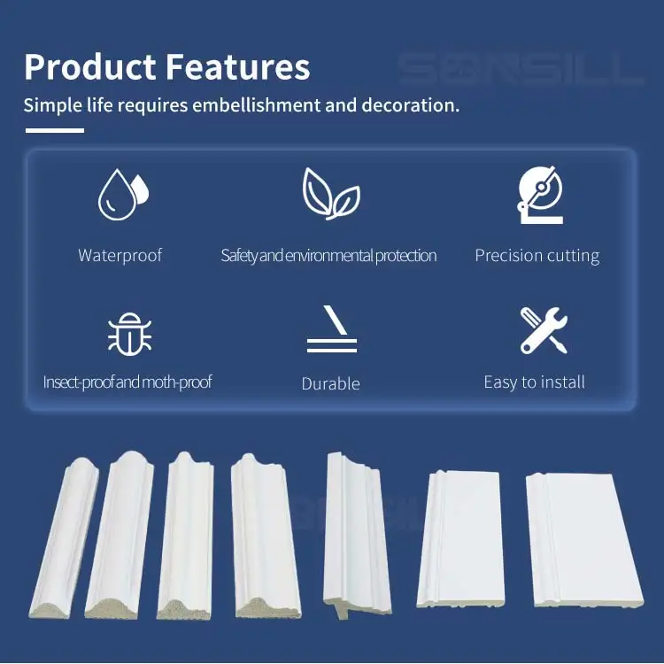 EPS Molding Polystyrene Material Mouldings PS Skirting for Indoor ...