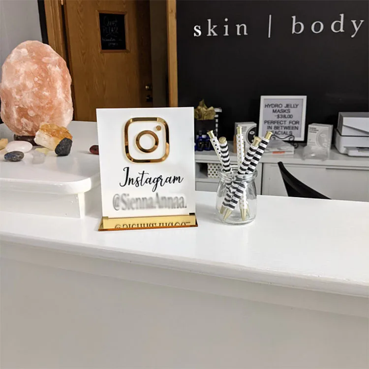 Instagram Signage Salon Sign A5 Social Signage Mirror Plaque Events ...