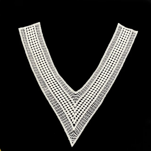 V - Shaped Cotton Crochet Lace Collar Water Soluble Collar Lace - Buy V ...