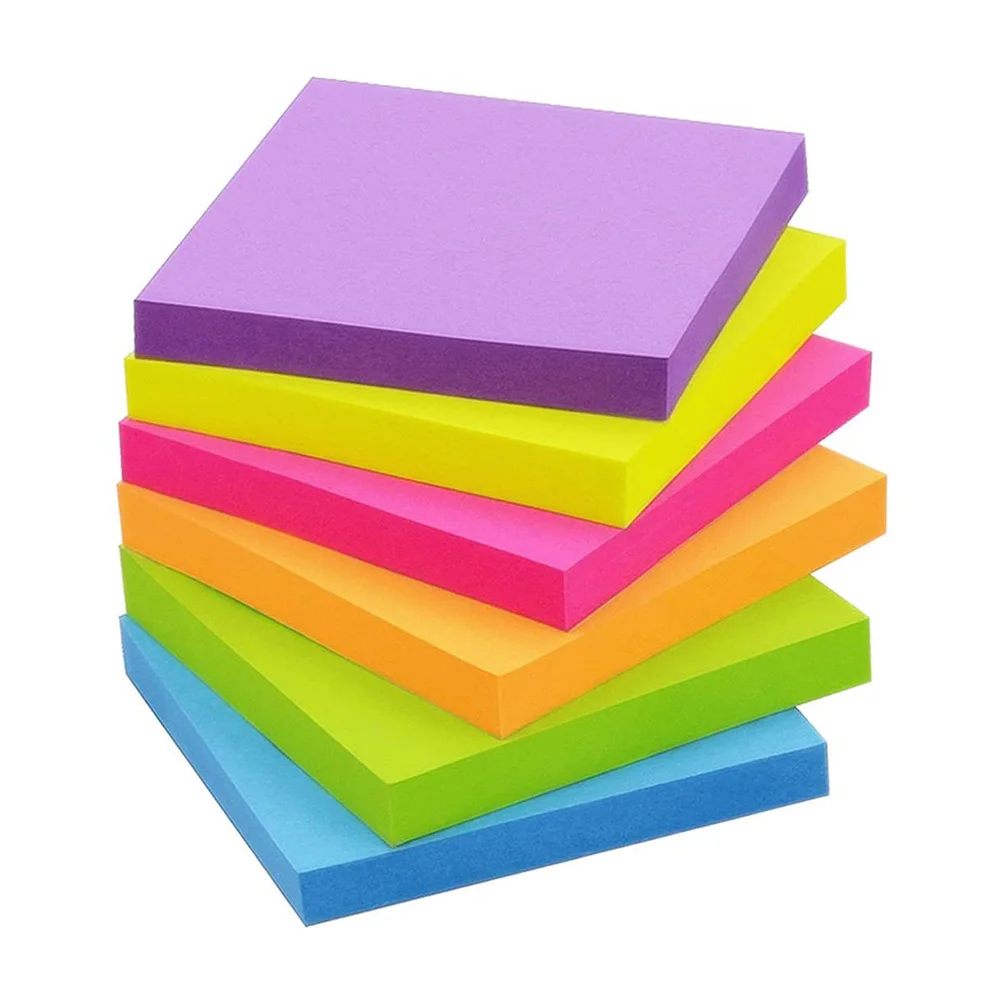 Custom Multi Color Sticky Notes Easy To Post Self-stick Note Pad School ...