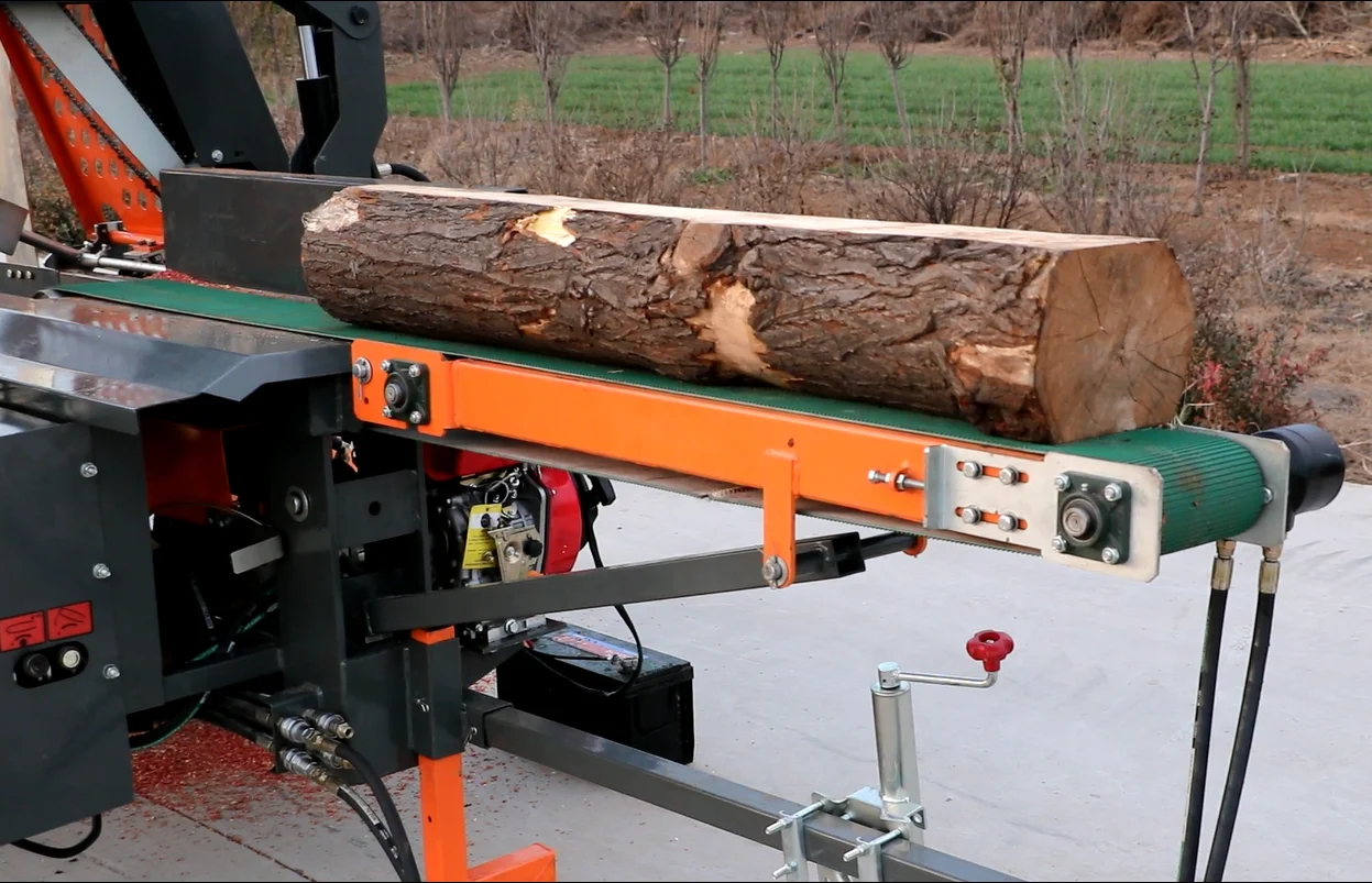 Gasoline Firewood Processor Horizontal Timber Log Splitter Firewood ...