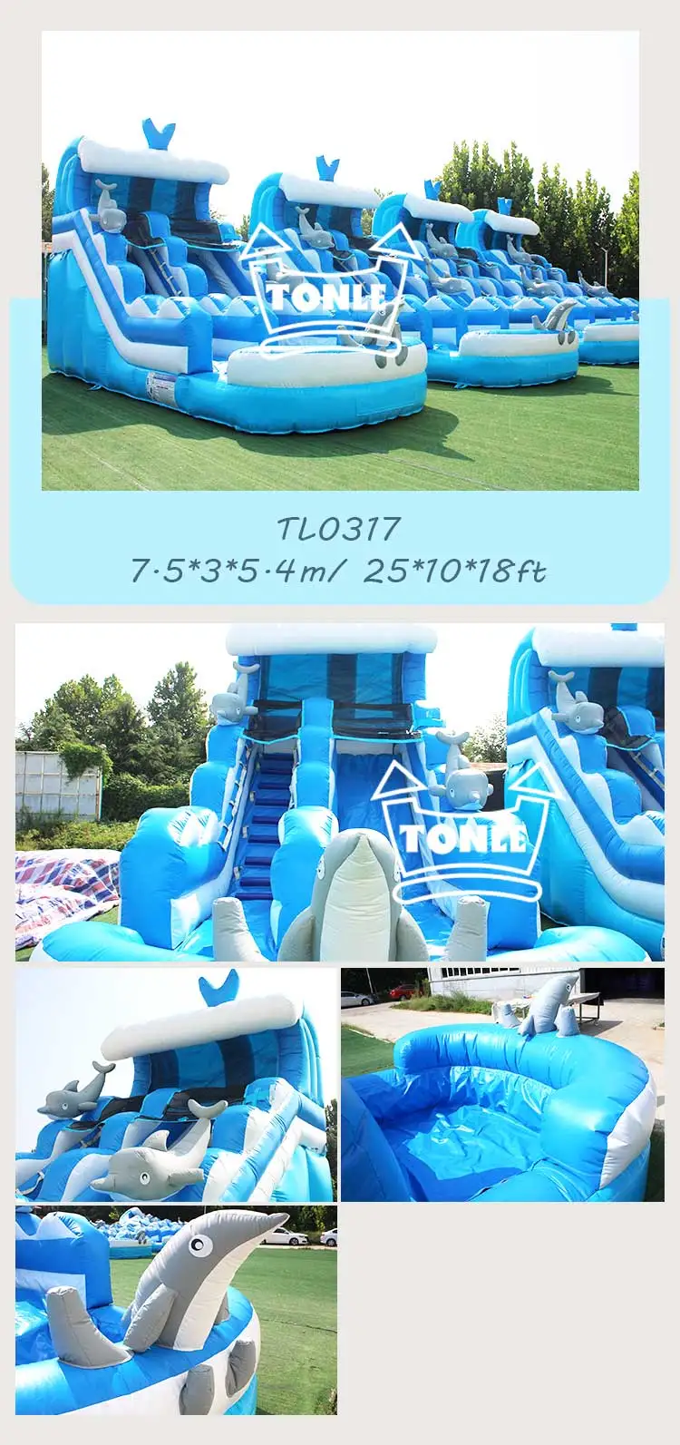 18ft Tall Kids Dolphin Water Slide Inflatable Slide for Sale| Alibaba.com