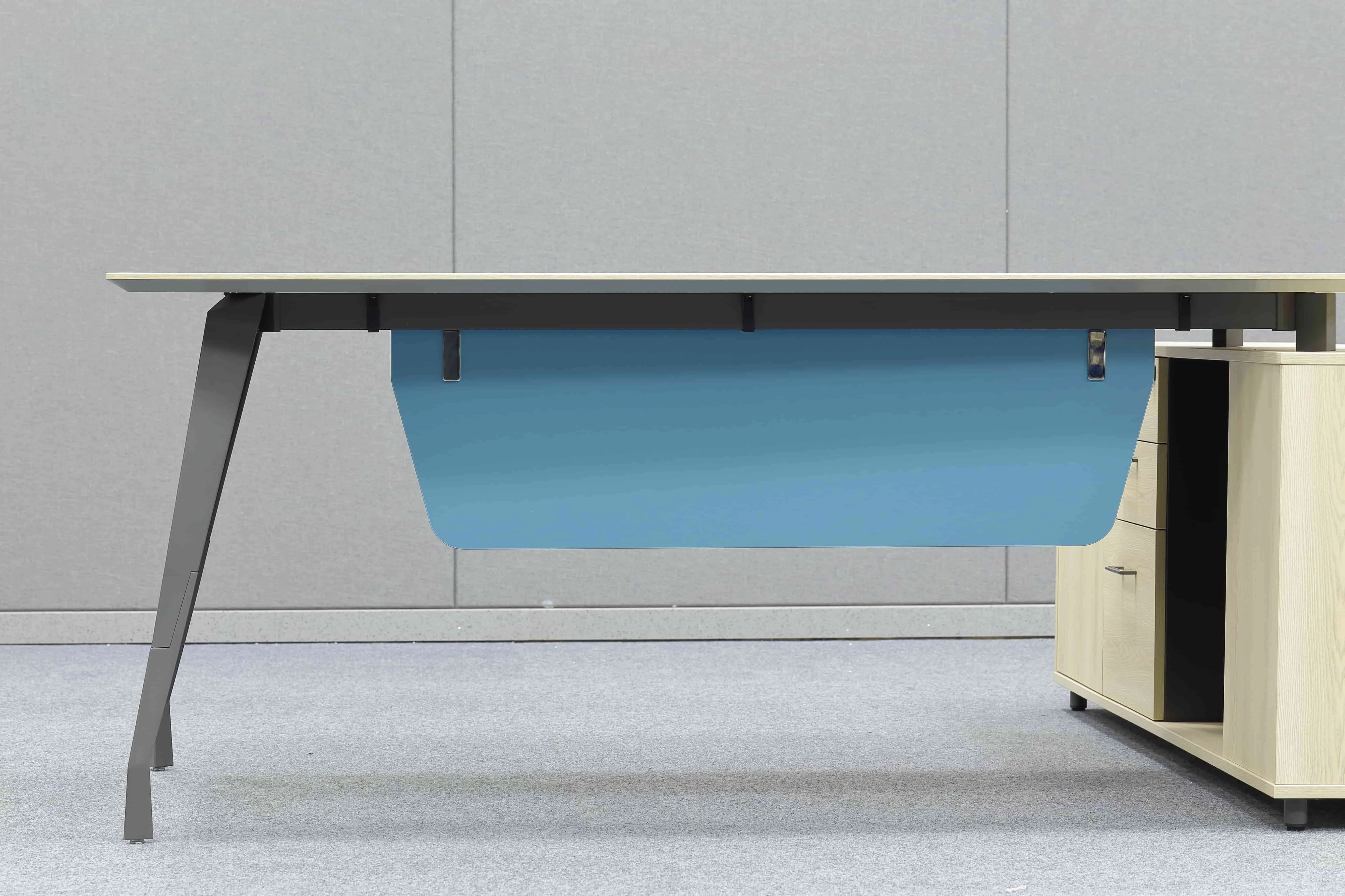 Metal Leg Office Table Executive Desk With Chair Ceo Office Furniture ...