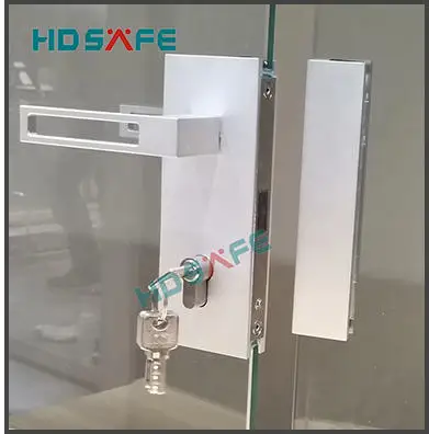 Hdsafe Aluminum Glass Door Locks Handle Set Black Security Door Lock ...