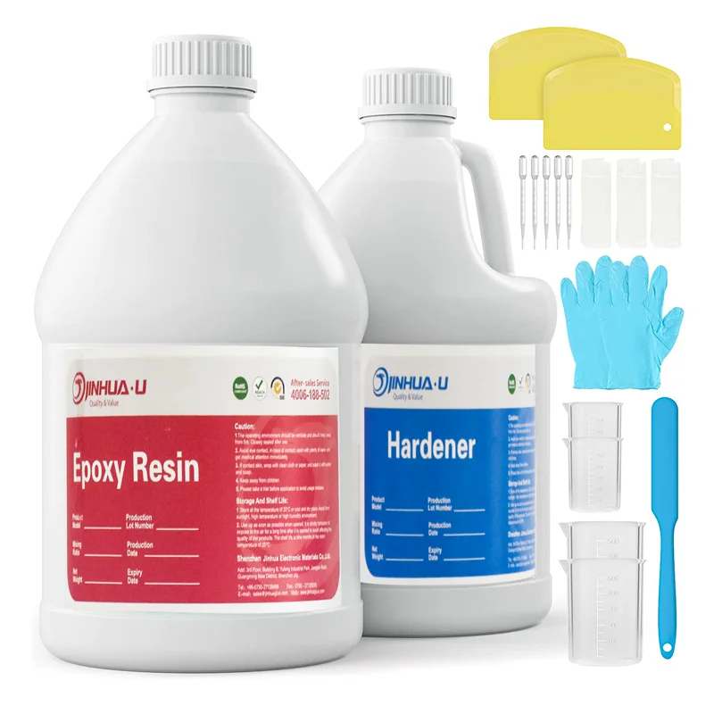 2 Gallon Crystal Clear Epoxy Resin Bulk Kit Art Resin For Craft ...