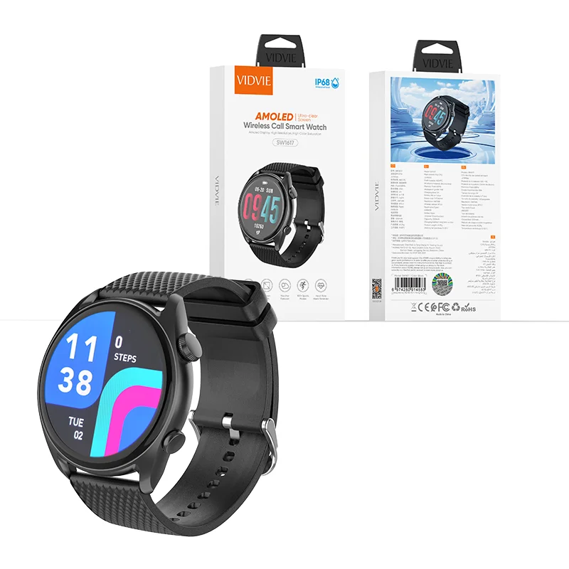 VIDVIE Amoled Screen Round Shape Relojes Inteligente Smart Watch High ...