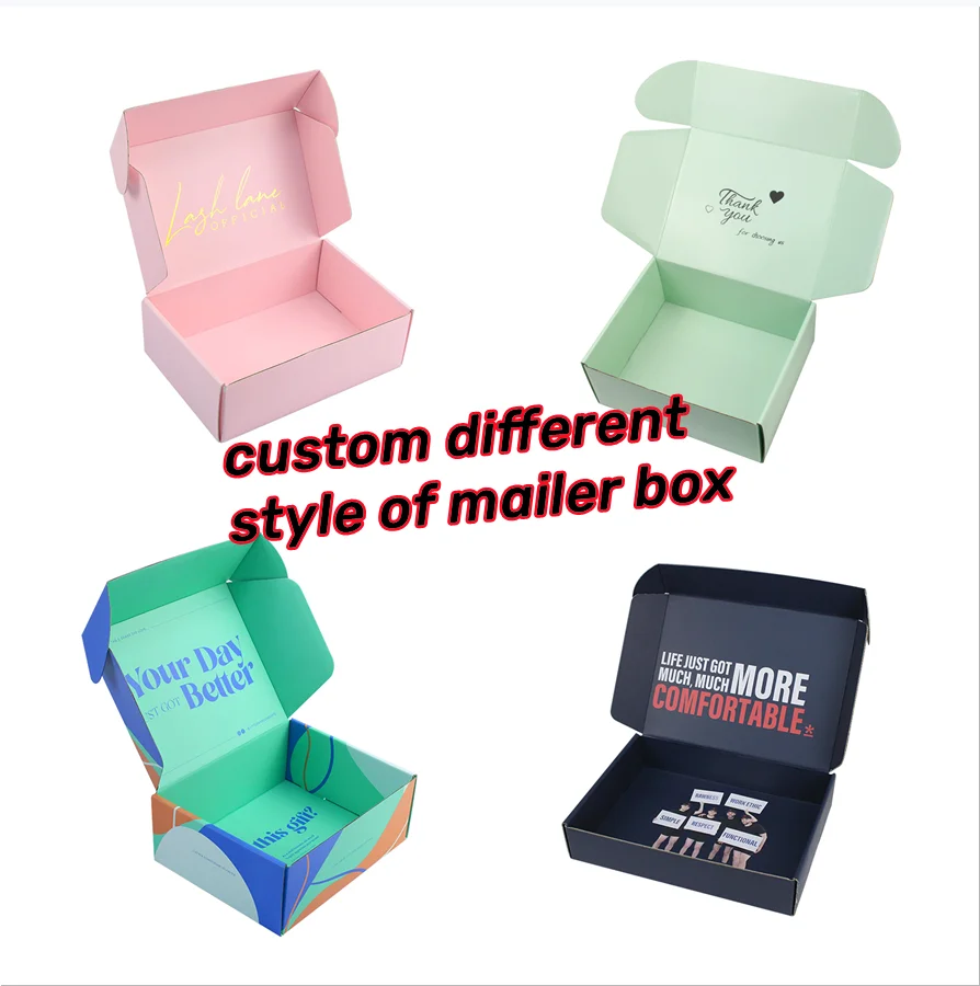 Custom Logo Cardboard Shipping Box with Zipper Strip