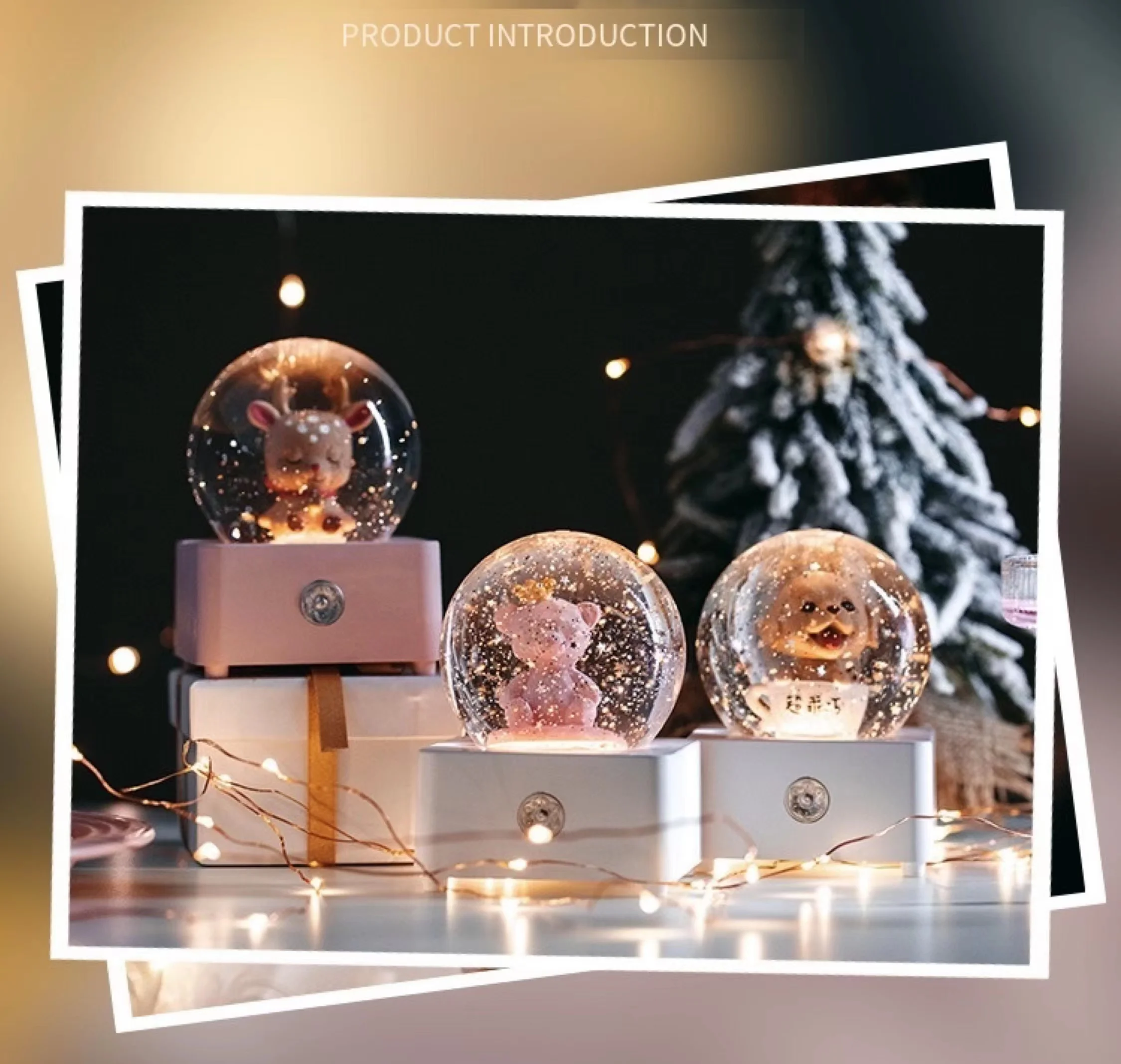 Luxury Christmas Crystal Ball Music Ball Christmas Tree Gift Set - Buy ...