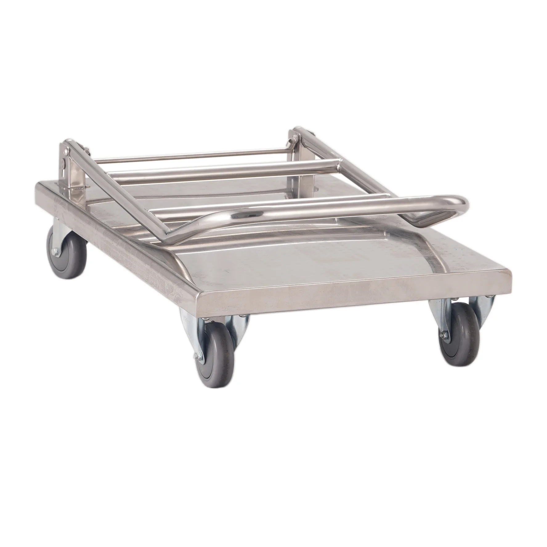 Heavy Duty Flat Cart Hand Trucks Stainless Steel Push Cart Foldable ...