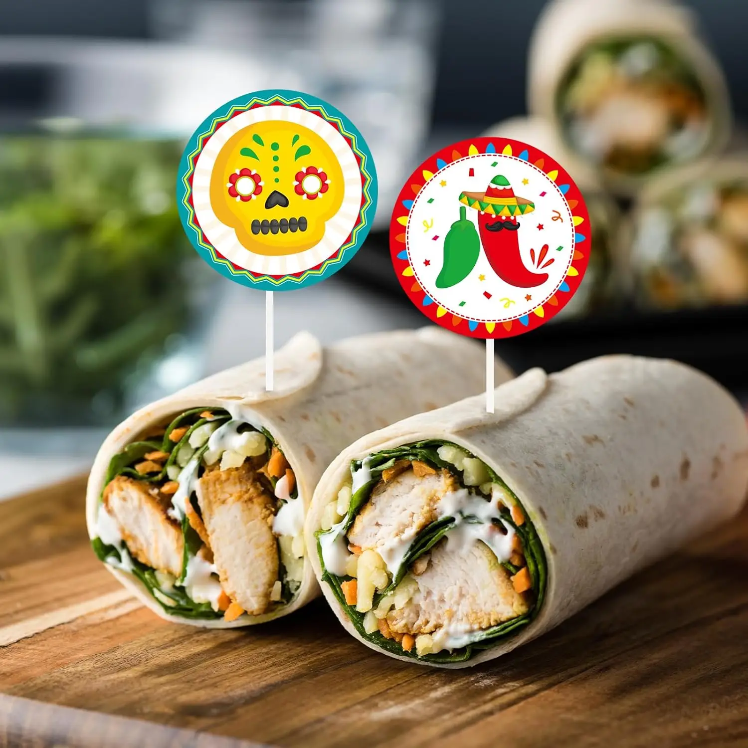 Fiesta Party Stickers Mexican Decorations Mexican Theme Stickers ...