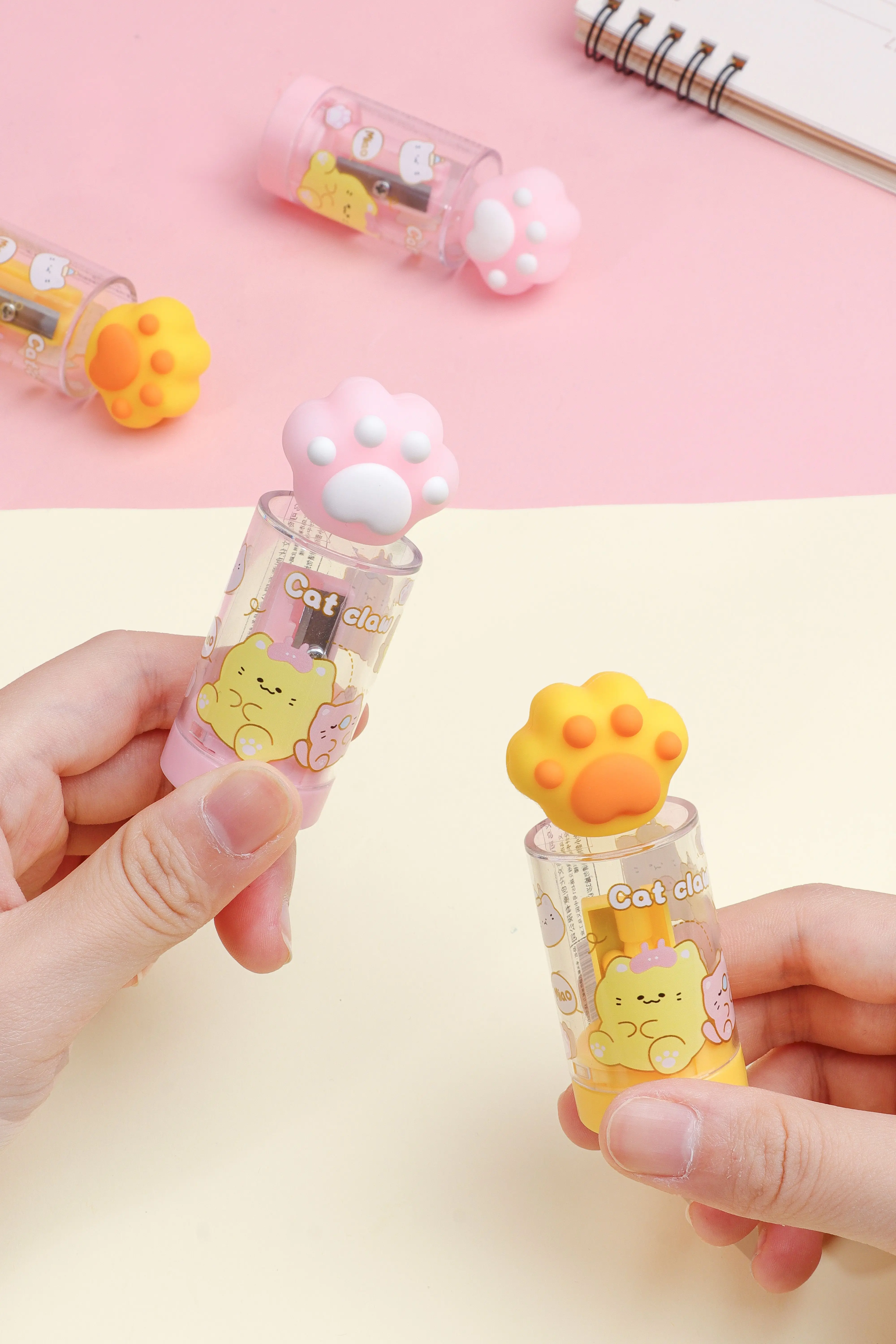 Cute Kawaii Cat Claw ShapSharpeners School Supplies Single Hole Pencil ...