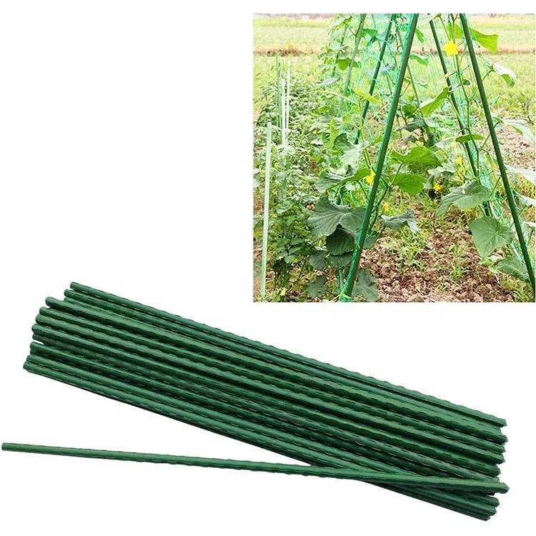 PE Coated Garden Stakes - Durable Tomato Support Sticks