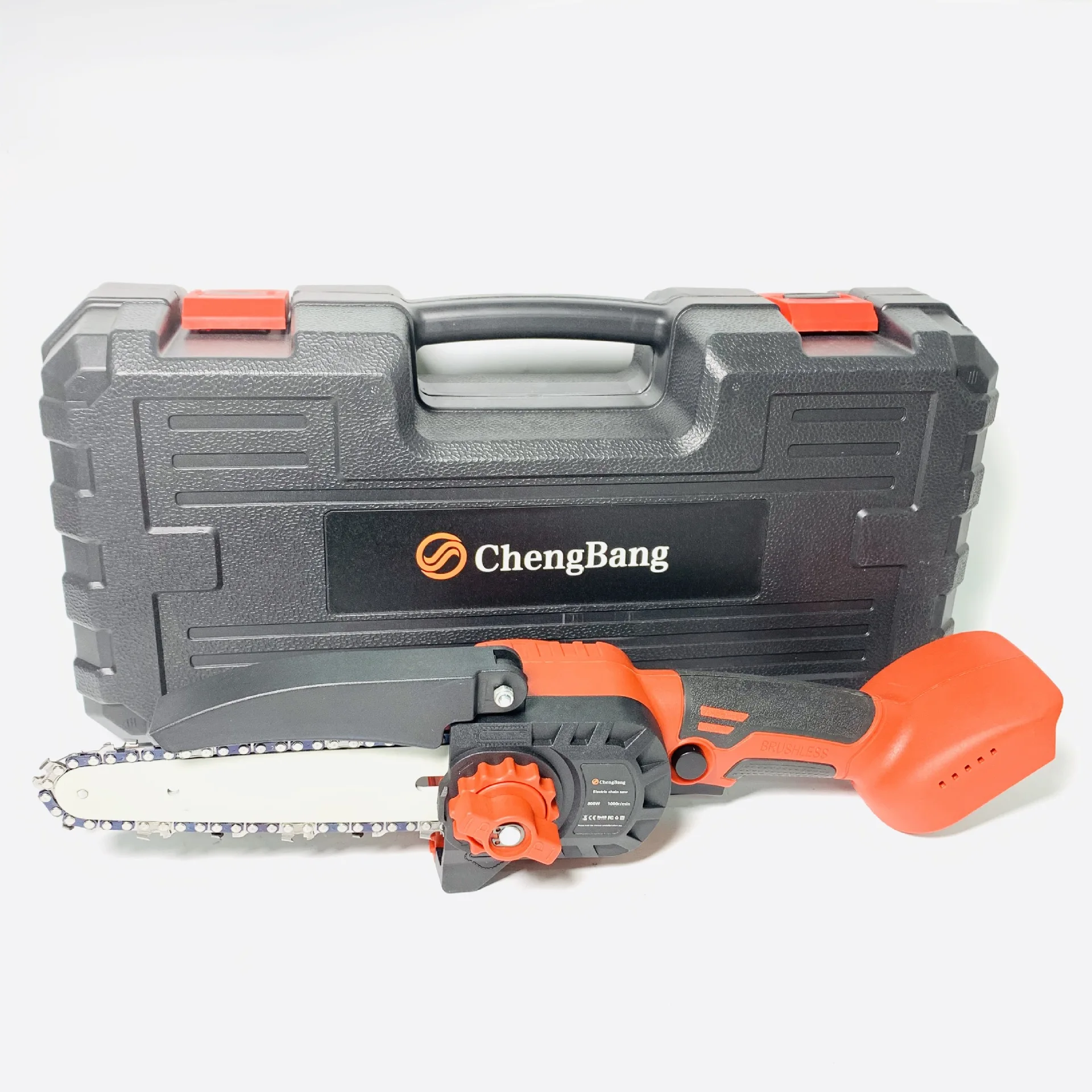 6" Rechargeable Brushless Electric Chain Saw 18V High Power Cordless Li ...