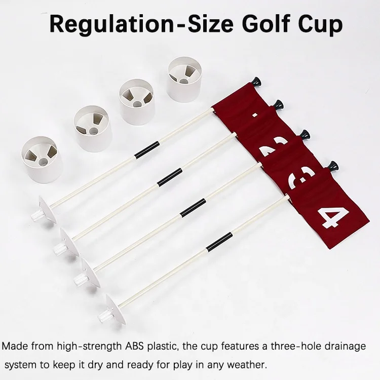 OEM Custom Fiberglass Golf Pin Flagstick Hole Cup Set Putting Green ...