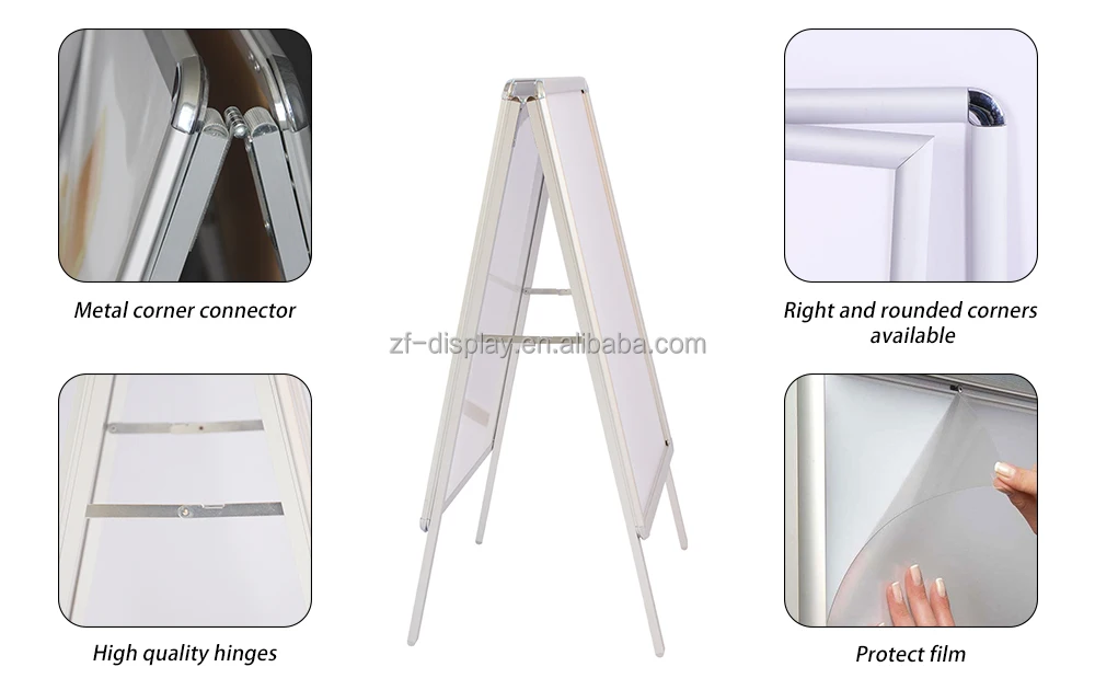 A Frame Menu Board Stand Poster Board a Sidewalk Sign for Advertising ...